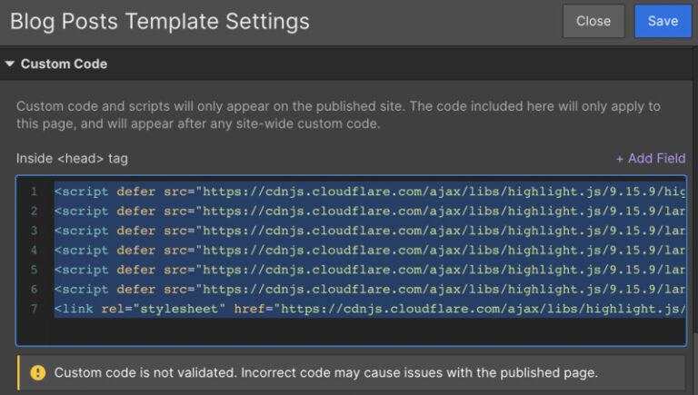 Adding Code Blocks with Syntax Highlighting to WebFlow - data, code and ...